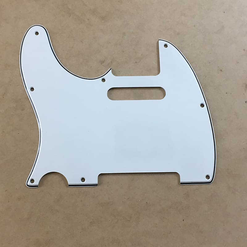 3Ply Lefty Tele Vintage 60s Fender Pickguard Tele Parchment | Reverb