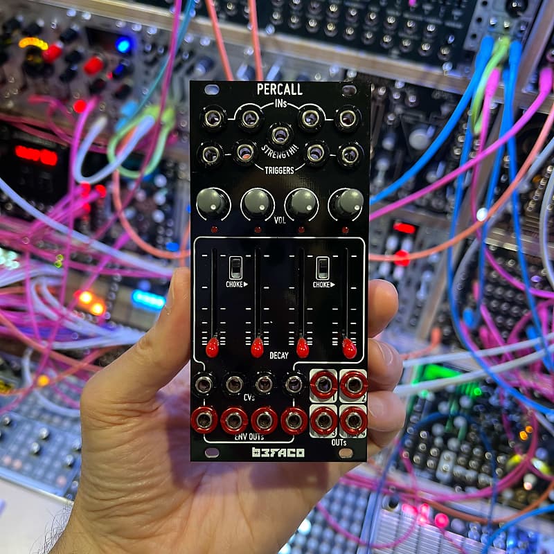 Percall four-channel envelope, VCA, mixer Eurorack module | Reverb