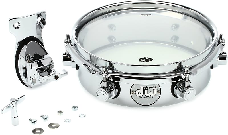 DW Design Series Chrome Piccolo Tom w/bracket - 2.5 x 8 inch | Reverb