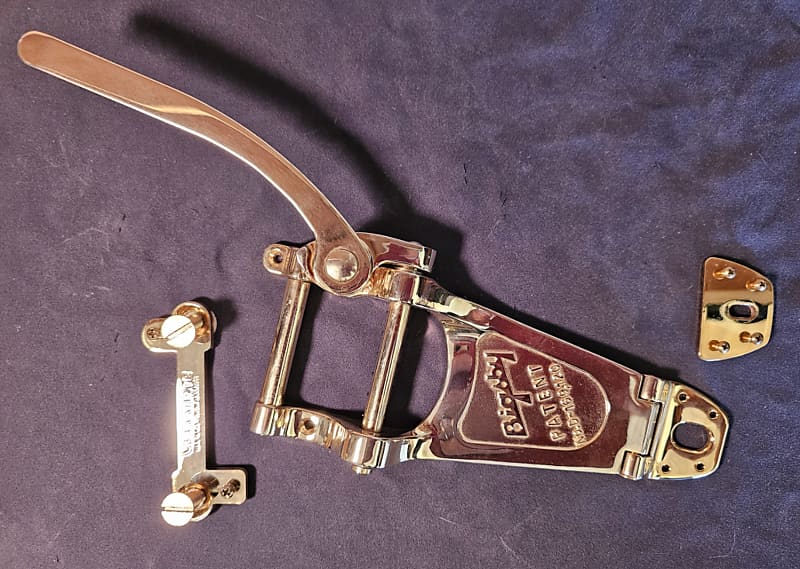 Bigsby B7 Vibrato Tailpiece for Archtop Guitars - Gold- with | Reverb
