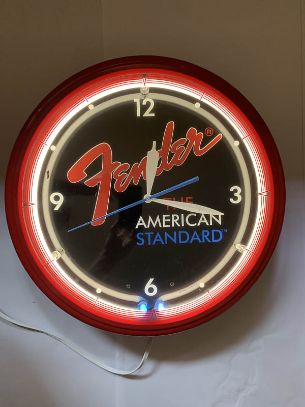 Fender American Standard Neon Clock | Reverb