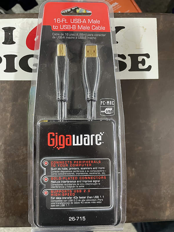 Gigaware 16’ USB A TO B Cable 2022 - Nice | Reverb