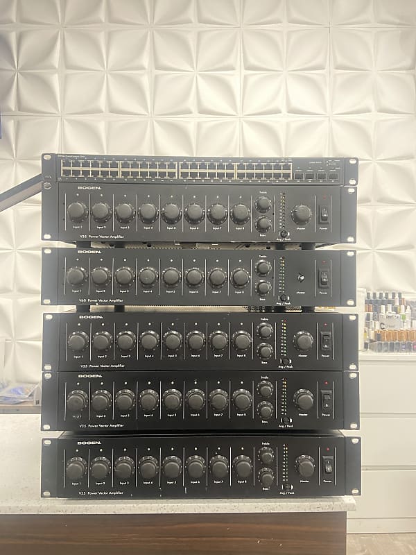 Bogen 4x v35 and 1x v60 - Rack Mount Black | Reverb