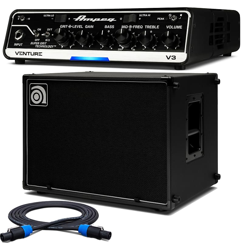 Ampeg Venture V3 300-Watt Portable Lightweight Bass Amp Head | Reverb