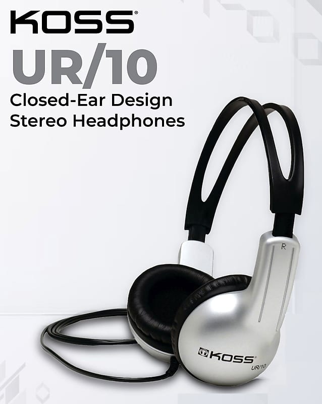 Koss UR10 Stereo Headphone Dual ear Stereophone 3.5mm plug | Reverb