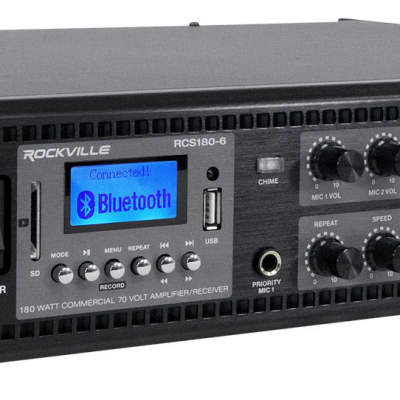 Rockville Commercial Receiver+(14) 8" 2Way Black Ceiling | Reverb