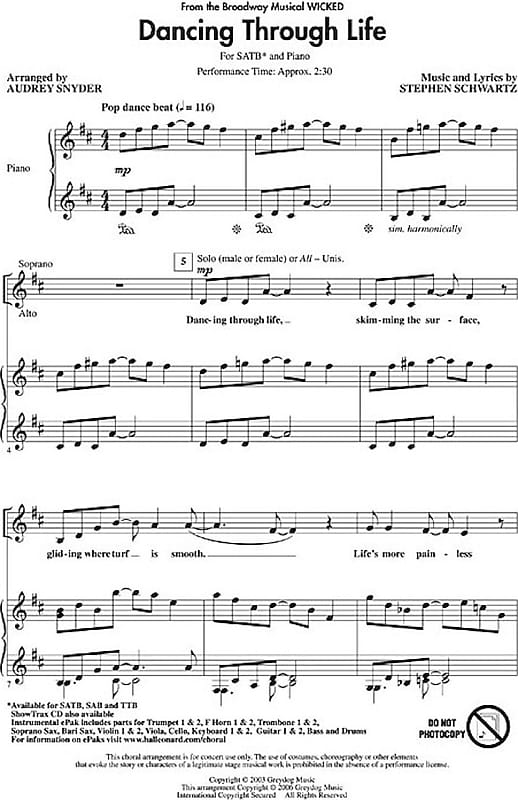 Dancing Through Life - from Wicked | Reverb