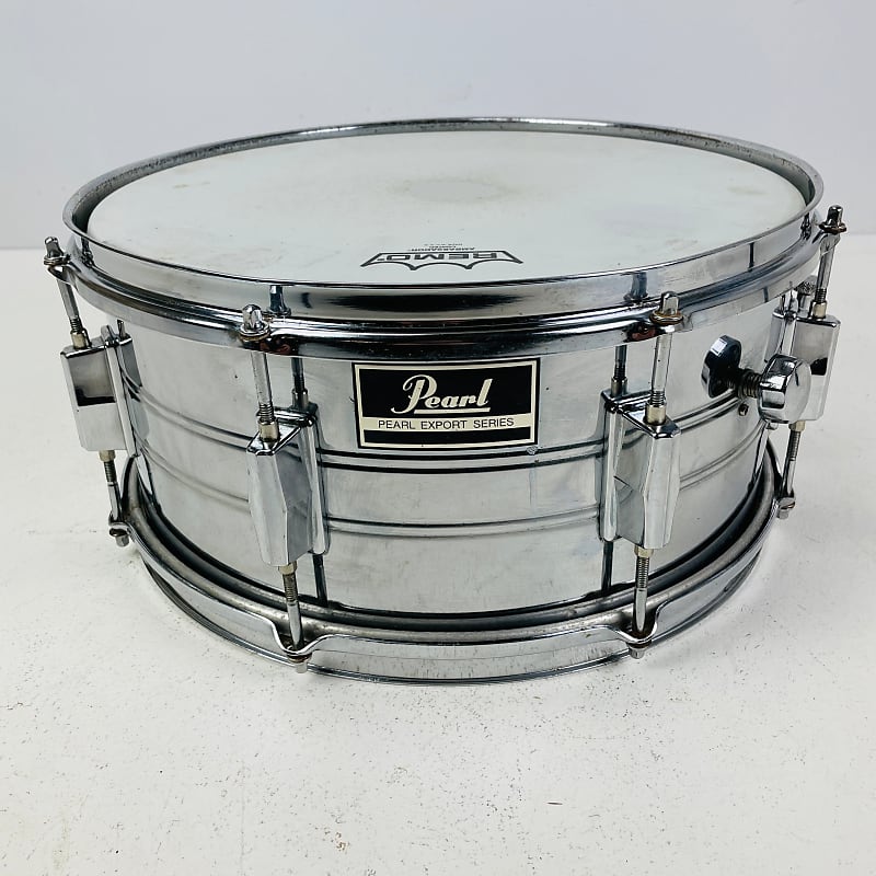 14" Pearl Export Steel Shell Snare Drum | 8 Lug #1900 | Reverb