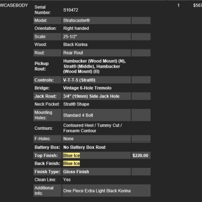 Warmoth Stratocaster body - One Piece Lightweight Korina - | Reverb