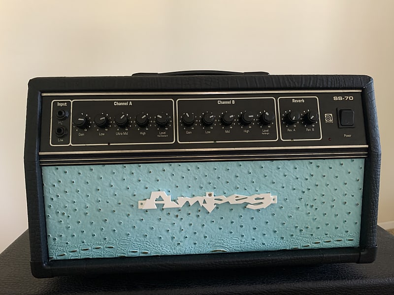 Ampeg SS70 89-90's - Black Gator with blue accent | Reverb