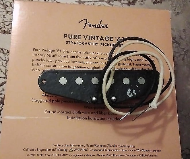 Fender American Original Pure Vintage 61 Stratocaster Pickup | Reverb