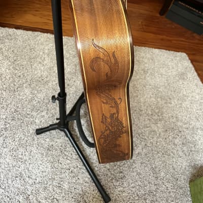 Blueberry Hand-carved Dragon Baritone 2011 - Natural | Reverb