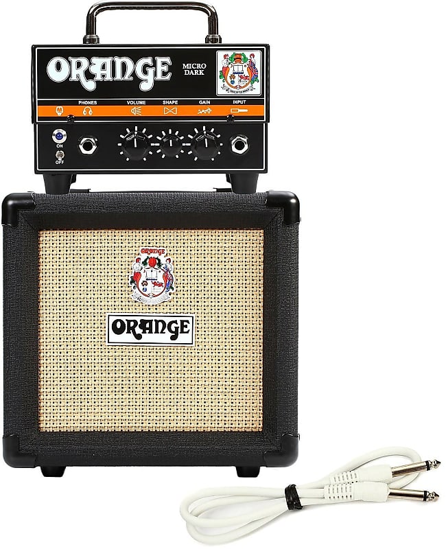 Mint Orange Micro Dark Terror Hybrid Amp Head Mini Stack | Reverb