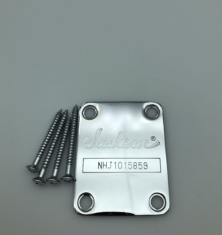 Jackson Neck Plate w/Serial Number & Hardware Chrome | Reverb Canada