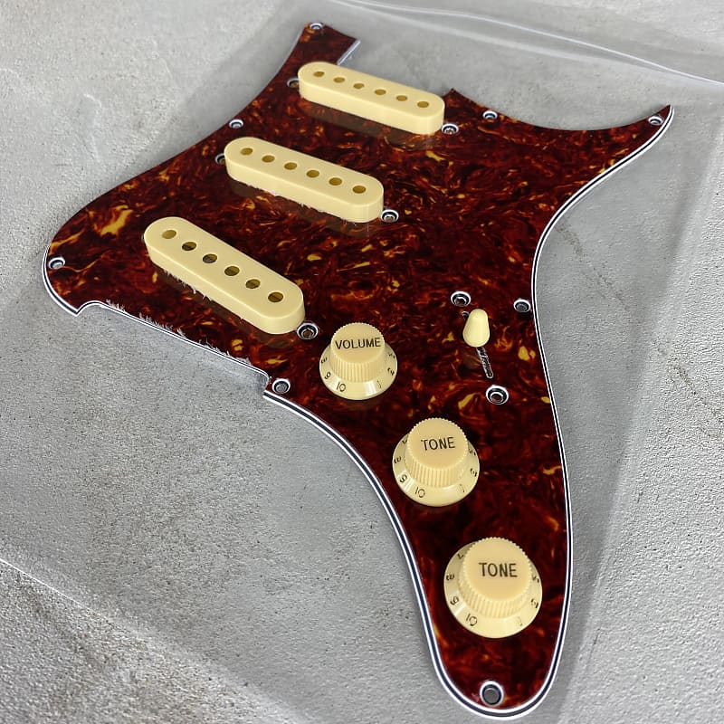 PRS Silver Sky Se pickguard 4ply red tortoise & cream pickup | Reverb