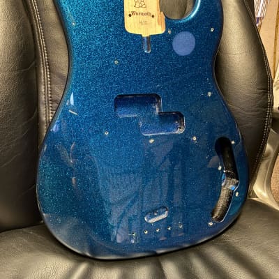 Warmoth Precision Bass Body Alder Turquoise Metal Flake | Reverb