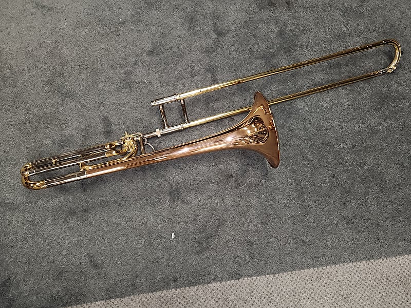 Yamaha YSL-643ii rose brass bell F rotor Trombone pro model | Reverb