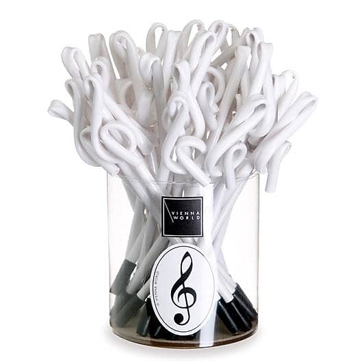 Pen Box - Treble Clef (White) Box Of 30 - "VWT1049 / | Reverb