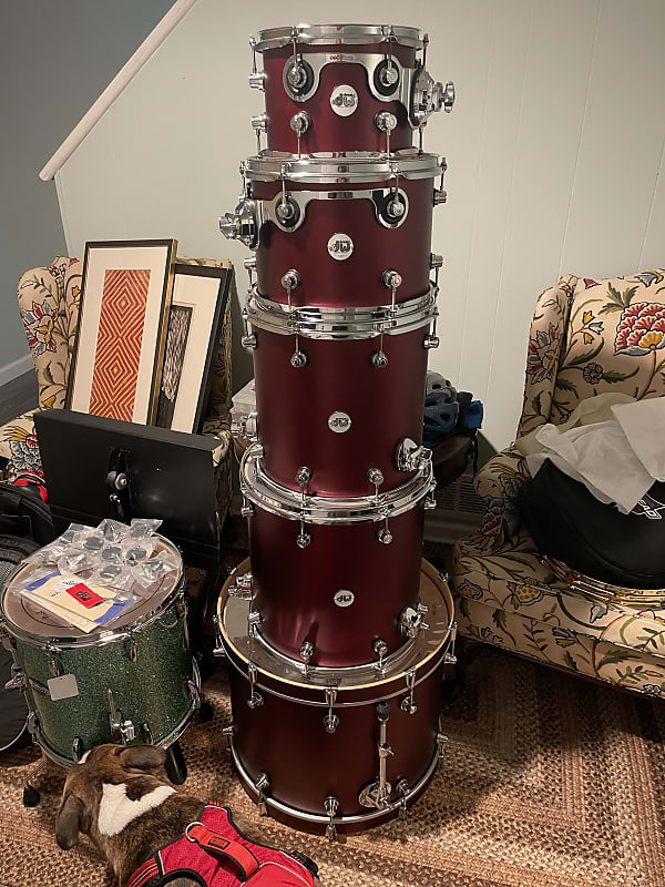 DW Design series - Crimson satin metallic | Reverb