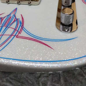 Crook Telecaster 2014 White Sparkle w/ Pinstripe | Reverb