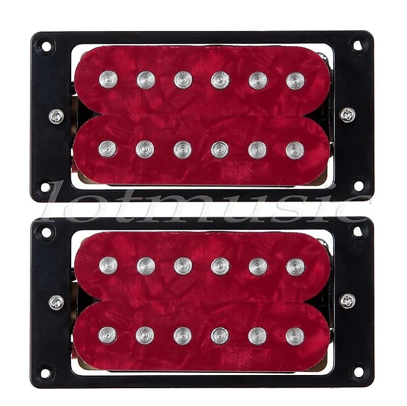 Red Pearl Guitar Neck and Bridge Humbucking Pickups | Reverb Canada