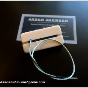 Domino Bridge with Embedded Pickup - Cigar Box Guitar | Reverb