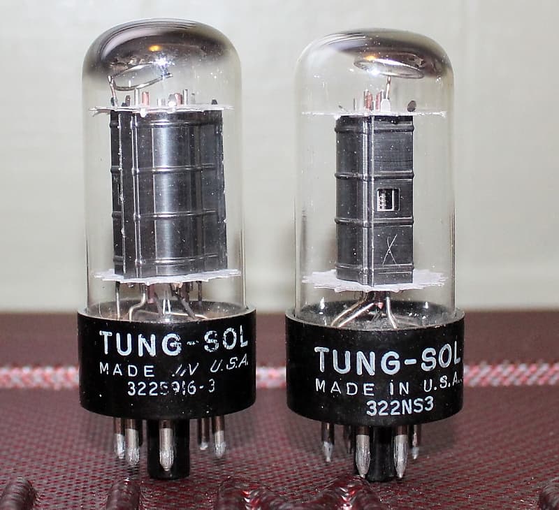 TUNG SOL 6V6GTA 6V6GT TIGHT MATCHED PAIR BLACK PLATE | Reverb Canada