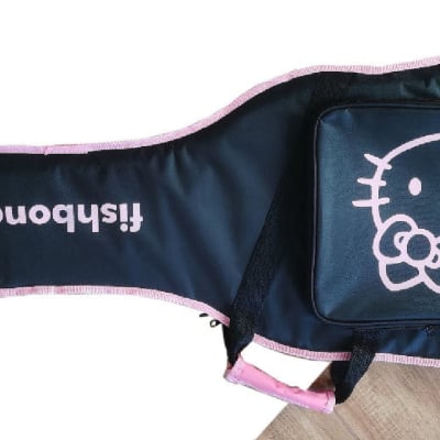 Fishbone PINK Guitar 2024 Pink Hello kitty With fishbone gig | Reverb