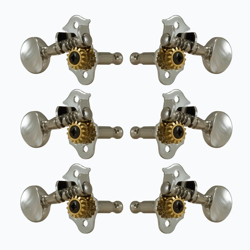 Grover 3x3 Open Gear Machine Head Nickel V98N | Reverb