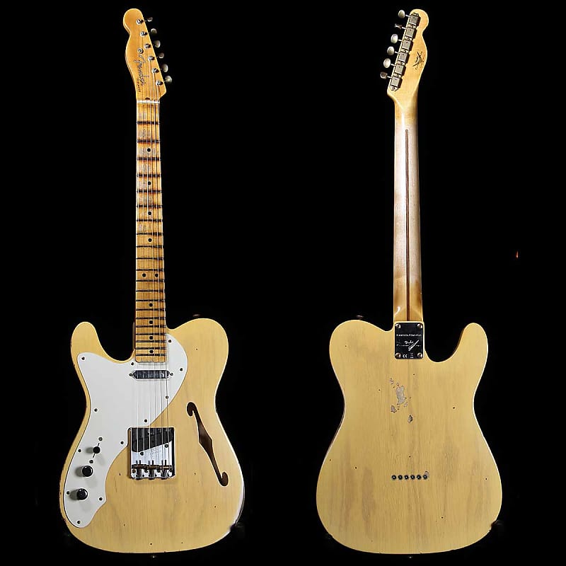 Fender Custom Shop 50s Thinline Tele relic blonde lefty LH | Reverb