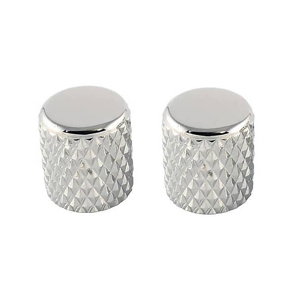 Allparts MK-0112 Heavy Knurl Metal Barrel Knobs, Chrome | Reverb