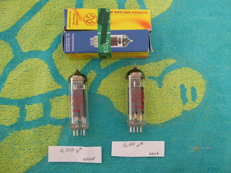 EL84 matched pair duo JJ ELECTRONICS tubes ZCD | Reverb