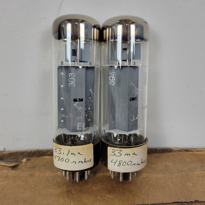 Telefunken EL-34 Tubes matched pair vintage | Reverb