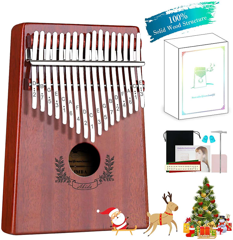 17 Keys Kalimba Thumb Piano Mbira with Accessories Full Kit | Reverb
