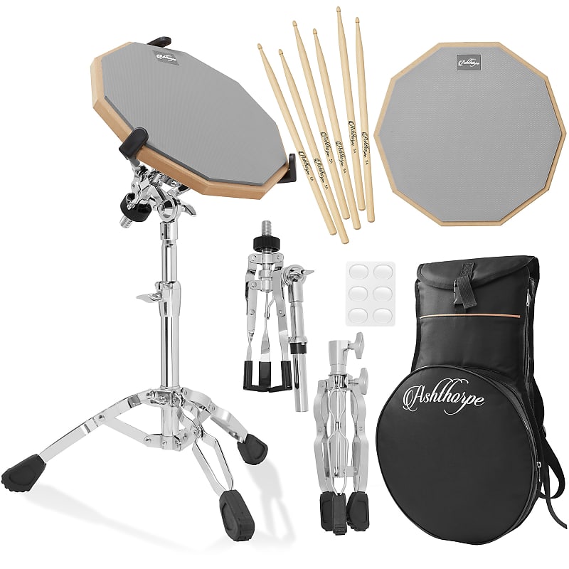 Portable 12" Practice Pad Drum Set – Silent Drum Kit for | Reverb