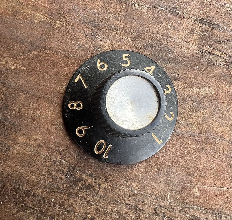 Fender Knob - Black Witch Hat Knob Vintage - no set screw - | Reverb
