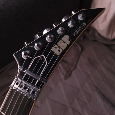 ESP Horizon 1988 - Black - Concorde (lawsuit) Headstock | Reverb
