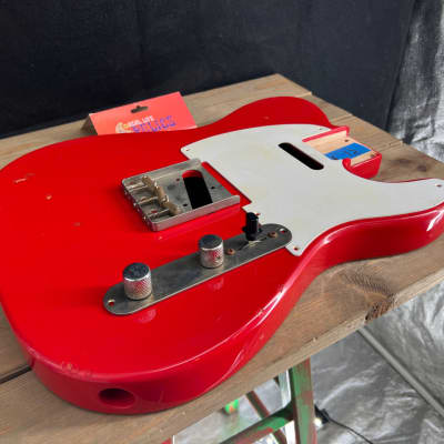 Real Life Relics Nitro Tele® Telecaster® Body Aged Fiesta Red | Reverb