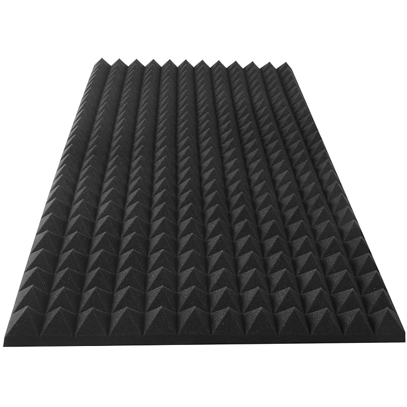 1 Pack Pyramid Acoustic Foam Panels, 48 X 24 X 2" Sound | Reverb