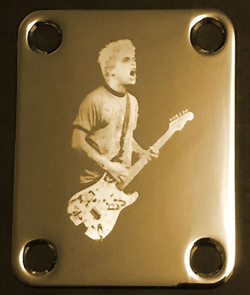 GUITAR NECK PLATE Custom Engraved Etched - BILLIE JOE | Reverb UK