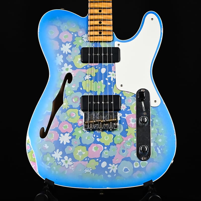 Fender Custom Shop Limited Edition Dual P90 Blue Floral | Reverb