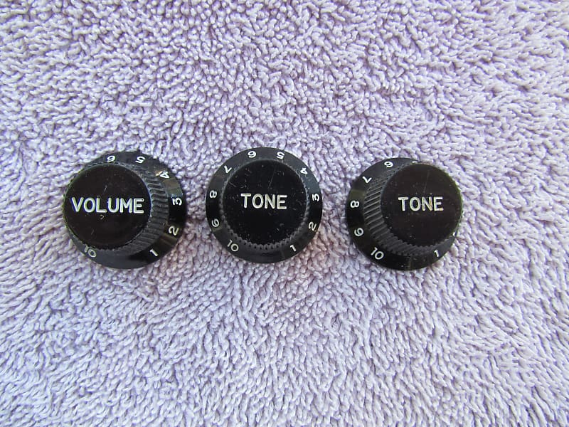 Fender Style Stratocaster Knobs Set Of 3 Volume Tone Tone | Reverb