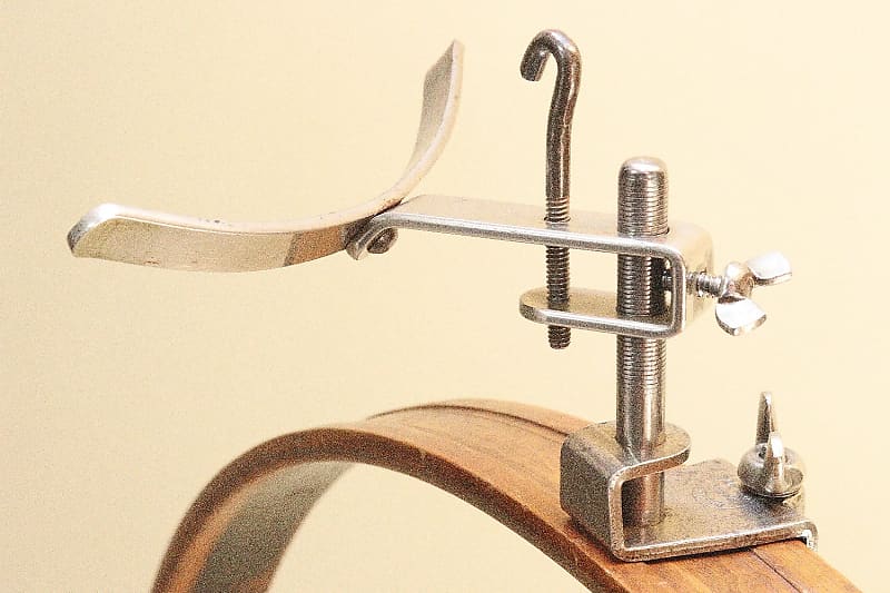 Rare Leedy China Tom Holder, Nickel Plated, "Bulldog" Clamp, | Reverb