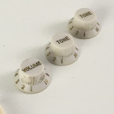 Lefty Relic White Knobs For Fender Stratocaster Aged Electric | Reverb
