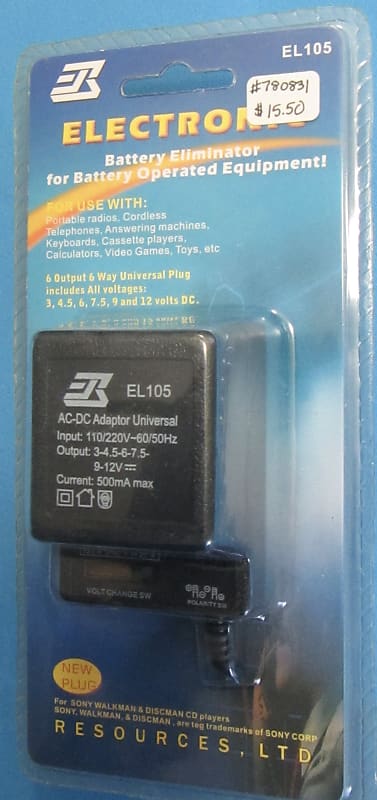 EB Electronics EL105Power adaptor Black | Reverb