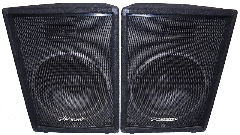 Stageworks VP-15 15" 8-ohm PA Speaker Cabinet Cab Pair | Reverb