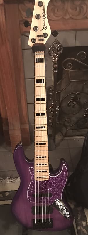 Bass Mods 5 string Bass Purple | Reverb
