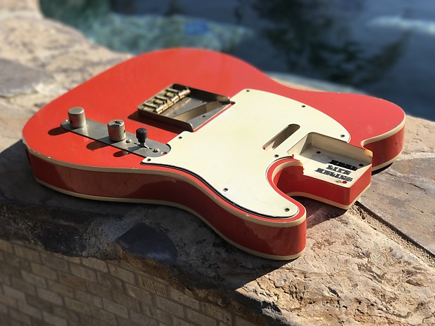Real Life Relics Tele Telecaster Body double bound Fiesta Red | Reverb