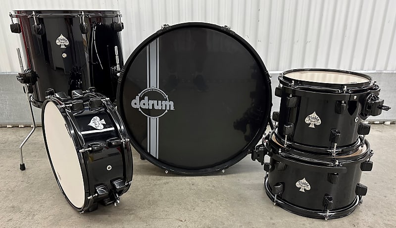 ddrum 5Pc Drum Set Shell Pack Kit Diablo Black / Black | Reverb