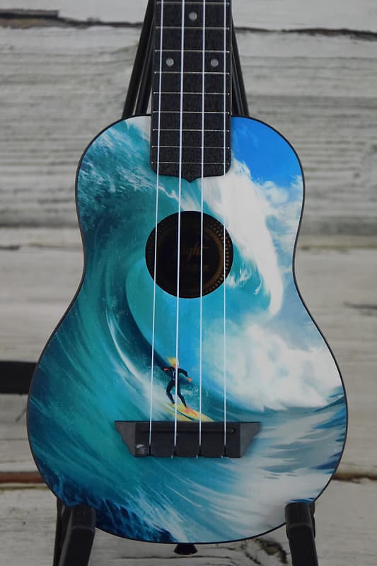 Flight Long Neck Travel Soprano Ukulele - Surf | Reverb